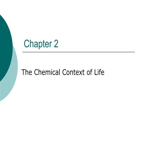 The Chemistry of Life | PPT