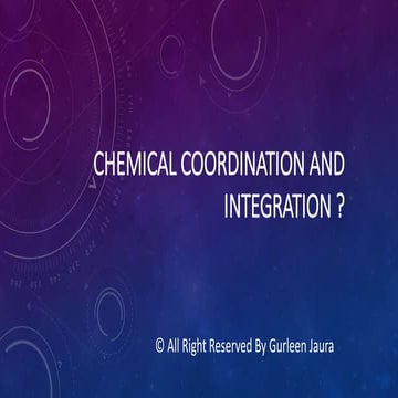 CHEMICAL COORDINATION AND ENDOCRINE SYSTEM BIOLOGY CLASS 11TH | PPTX