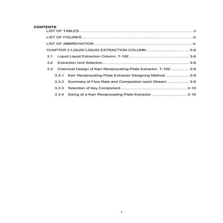 Chemical Design of Extraction Column | PDF