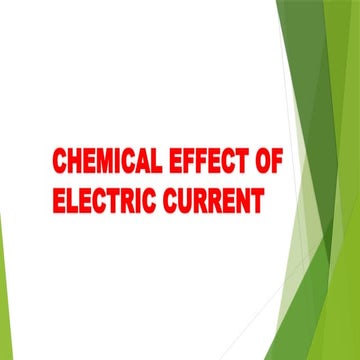 chemical effects of current for students of class 8 | PPT