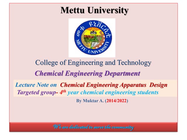 Chemical Engineering Apparatus Design, ChEg4191-1.pptx