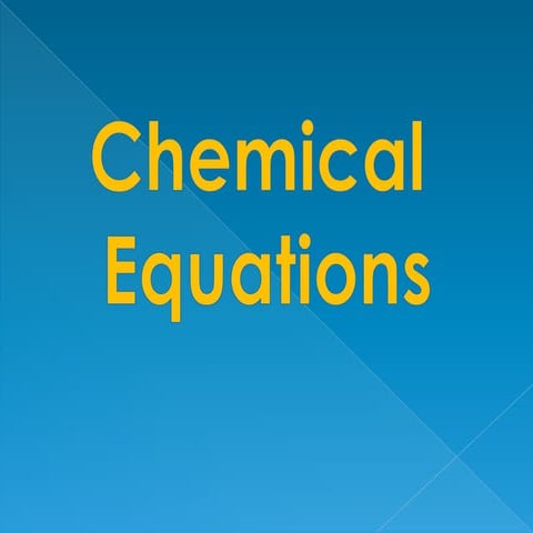 Chemical equation | PPTX
