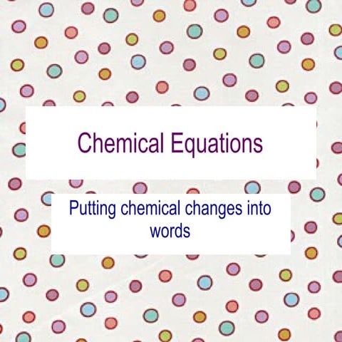 Equations and Formulas for chemical reactions | PPTX