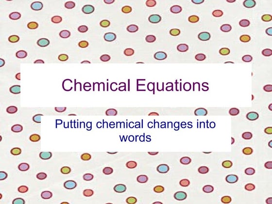 Balancing Chemical Equations | PPT