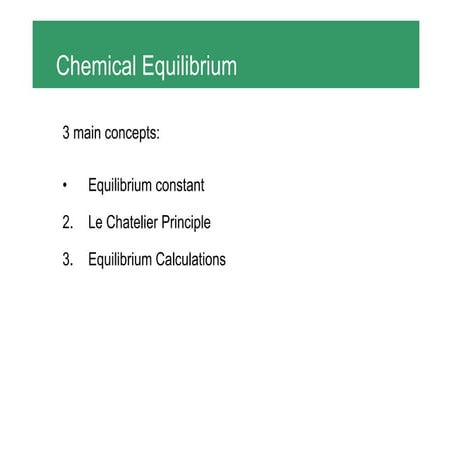 Chemical Equilibrium | PDF