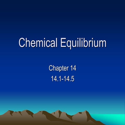 Chemical equilibrium | PPT