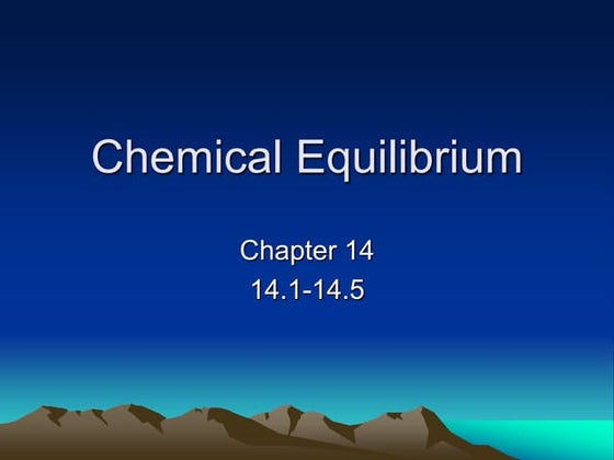 Chemical Equilibrium | PPSX