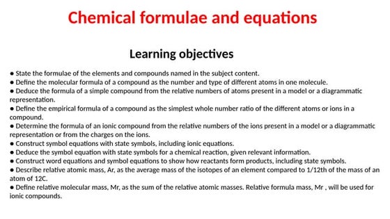 chemical formula | PPT