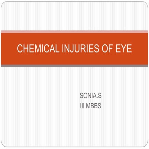 Chemical injuries of eye | PPTX
