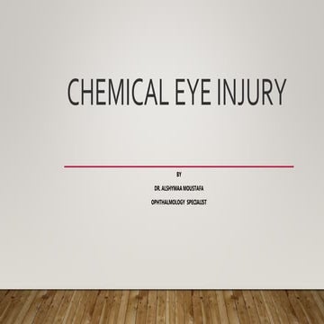 Chemical injury | PPTX
