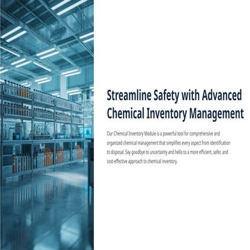 Streamline Safety with Advanced Chemical Inventory Management System | PPTX