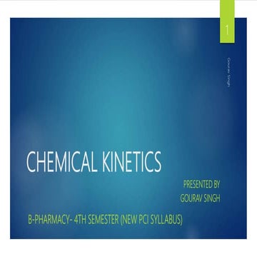 Chemical kinetics | PPTX