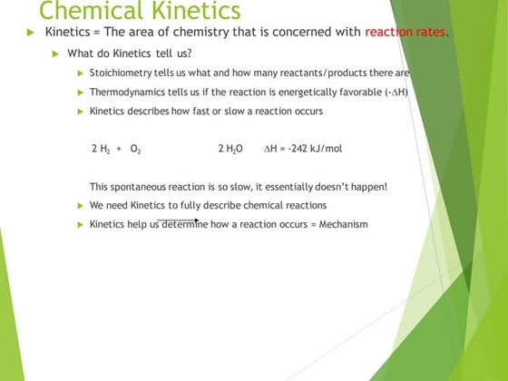 Chemical Kinetics including Zero order reaction.pptx | Chemistry | Science