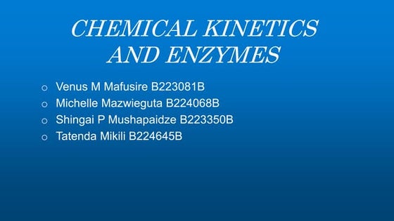 Enzyme catalysis | PPT