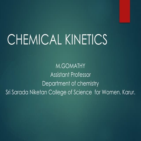 Chemical Kinetics Collision Theory Transition Theory Pptx