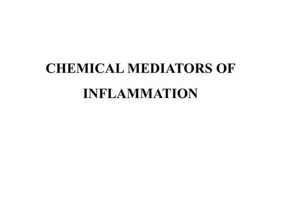 Mediators Of Inflammation Pptx