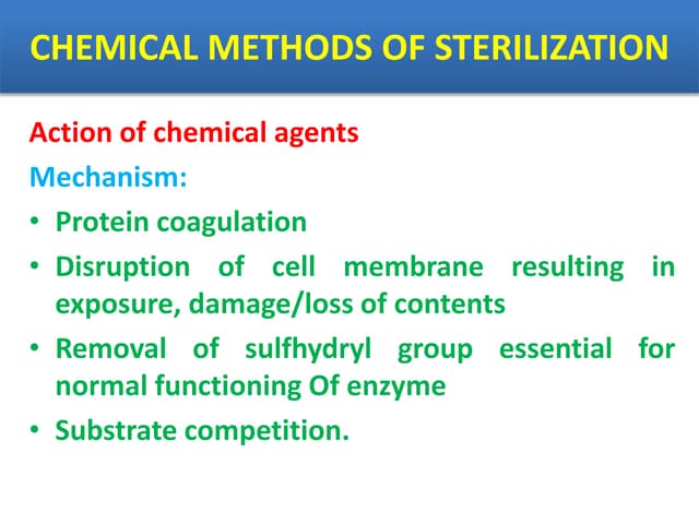 Sterilization Chemical Method | PPT