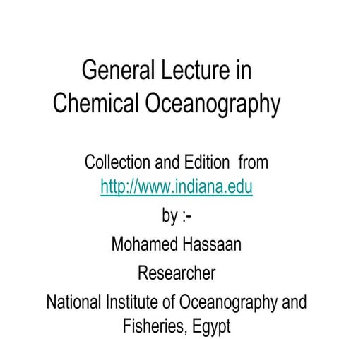 Chemical oceanography 5 | PDF