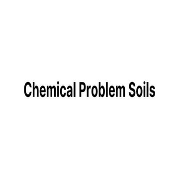 Salt Affected Soils and Their Management | PPTX