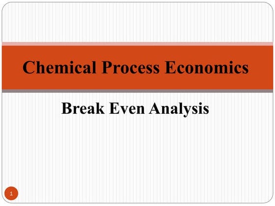 BREAK-EVEN ANALYSIS | PPT