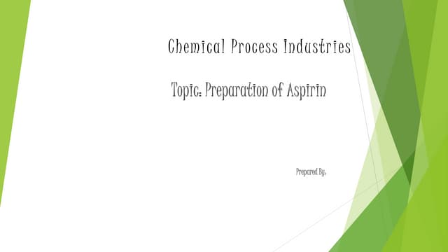 manufacturing process of Aspirin.pptx