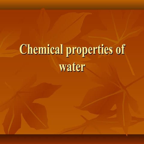 Chemical properties | PPT