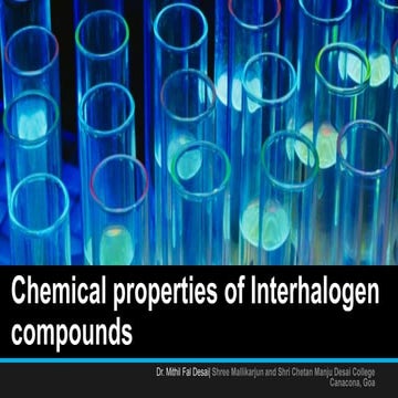 Chemical properties of Interhalogen compounds.pdf | Chemistry | Science
