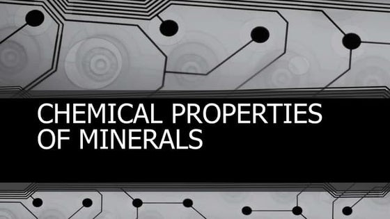 Physical properties of minerals | PPT