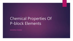 12th Chemistry P-block elements Notes for JEE Main 2015 | PPT