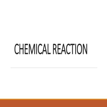 CHEMICAL REACTION for Physical Science.. | PPT