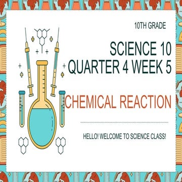 Chemical Reaction Science 10 lesson Fourth quarter | PPT