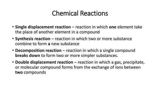 Chemical reactions | PPT