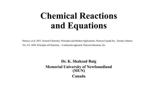 chemical equation and chemical reactions | PPT