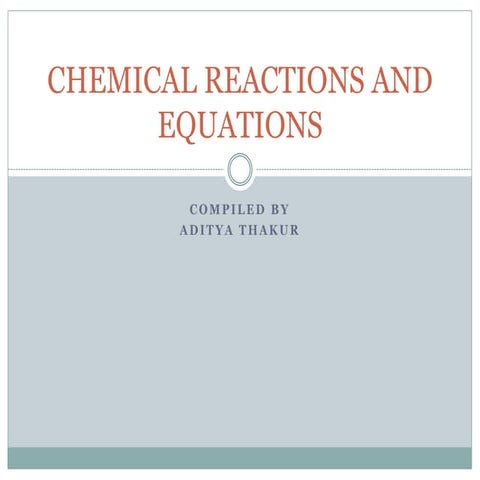 Chemical reactions and equations | PPTX