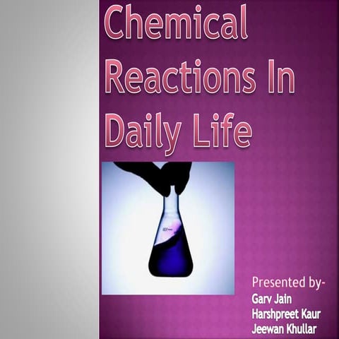Chemical reactions in daily life | PPTX | Chemistry | Science