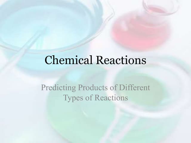 Types of chemical reactions | PPT