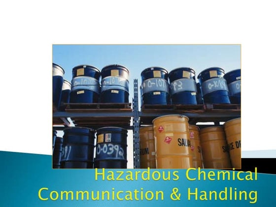 Chemical handling.ppt | Skin and Dermatology | Diseases and Conditions
