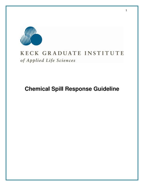 Spill Response & Management Presentation | PPTX