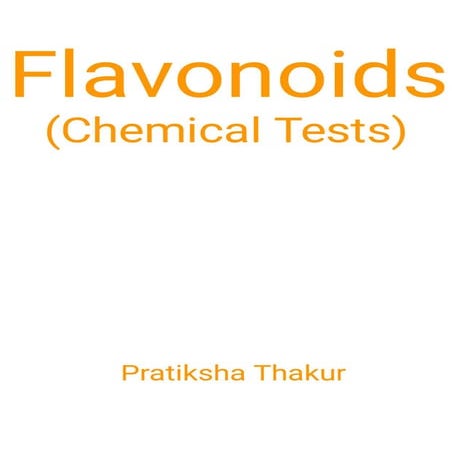 Chemical Tests of Flavonoids | PDF