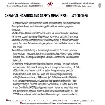 Chemical usage and health care in an organization or industry | PPTX