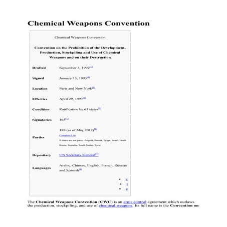 Chemical weapons convention | DOCX