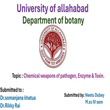 Plant Pathology and Plant Protection,Chemical weapons of pathogens | PDF