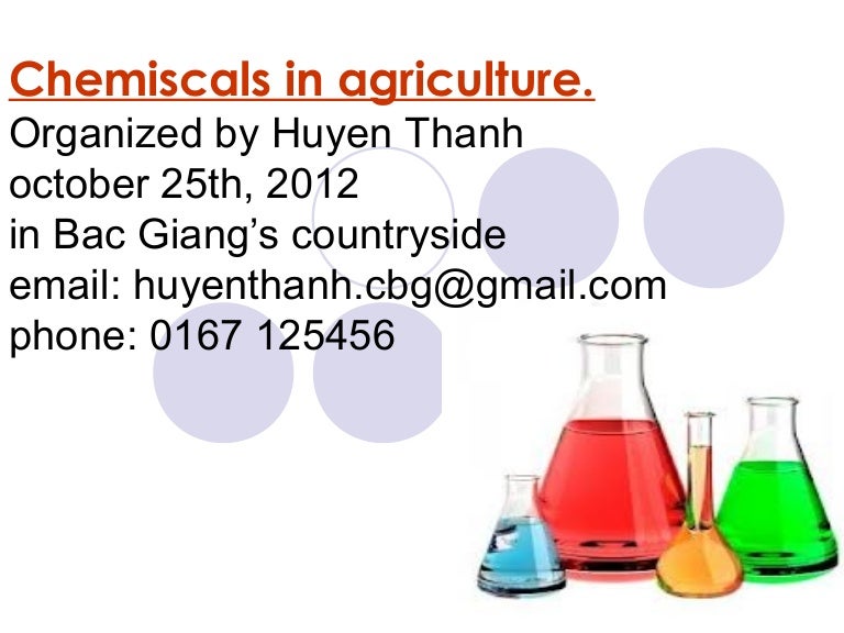 Chemicals in agriculture