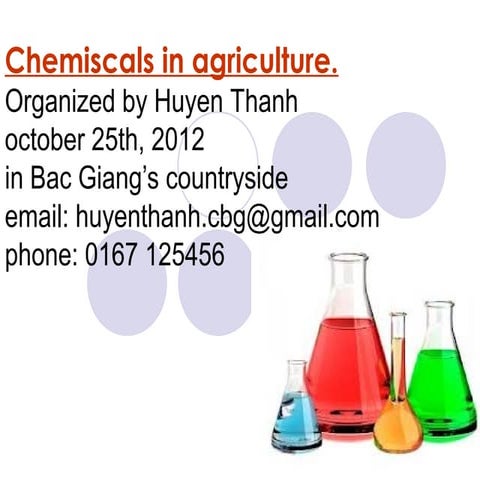 Chemicals in agriculture | PPT