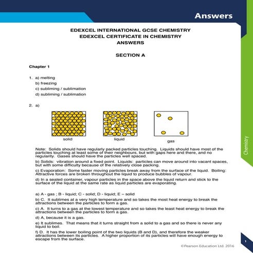 Chemistry Textbook answers | PDF