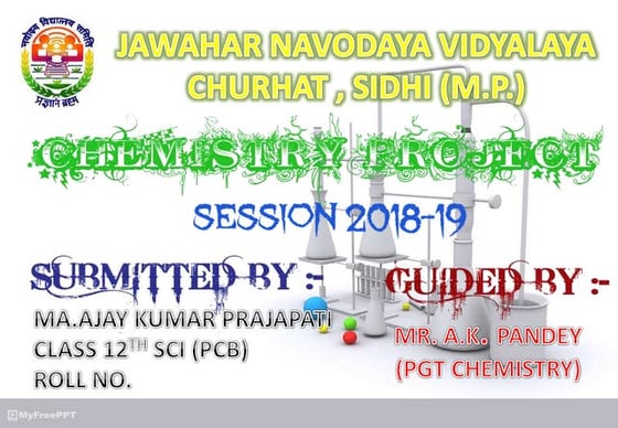 Chemistry project for Class 12 | DOCX