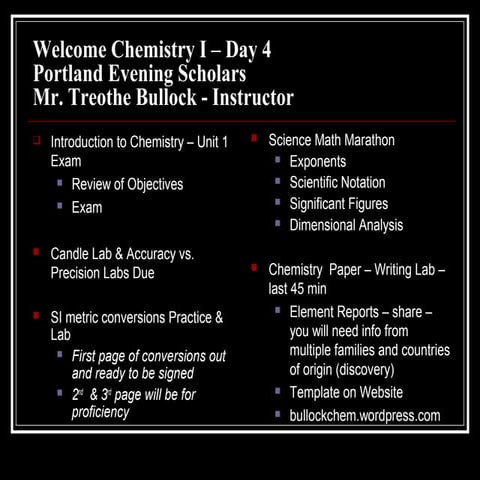 Chem I Day IV | PPT