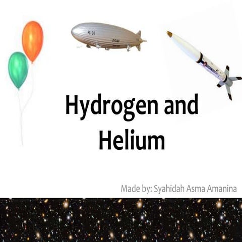 Chemistry:Introduction- Hydrogen and Helium | PPTX