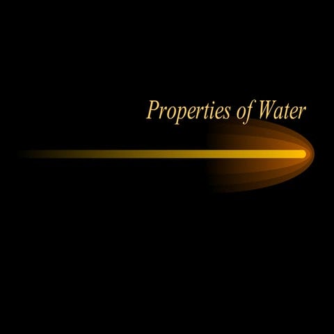 Chemistry Of Water | PPT