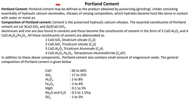Cement manufacturing process | PPTX